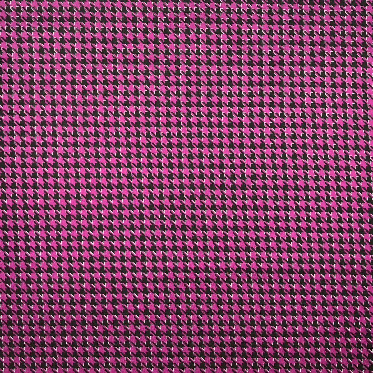 COTON IMPRIMÉ PIED DE POULE MAUVE ET NOIR – L’Atelier du fil